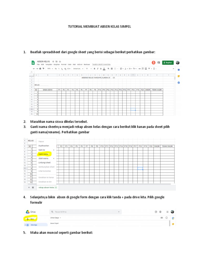 Absen Kelas Simpel | PDF
