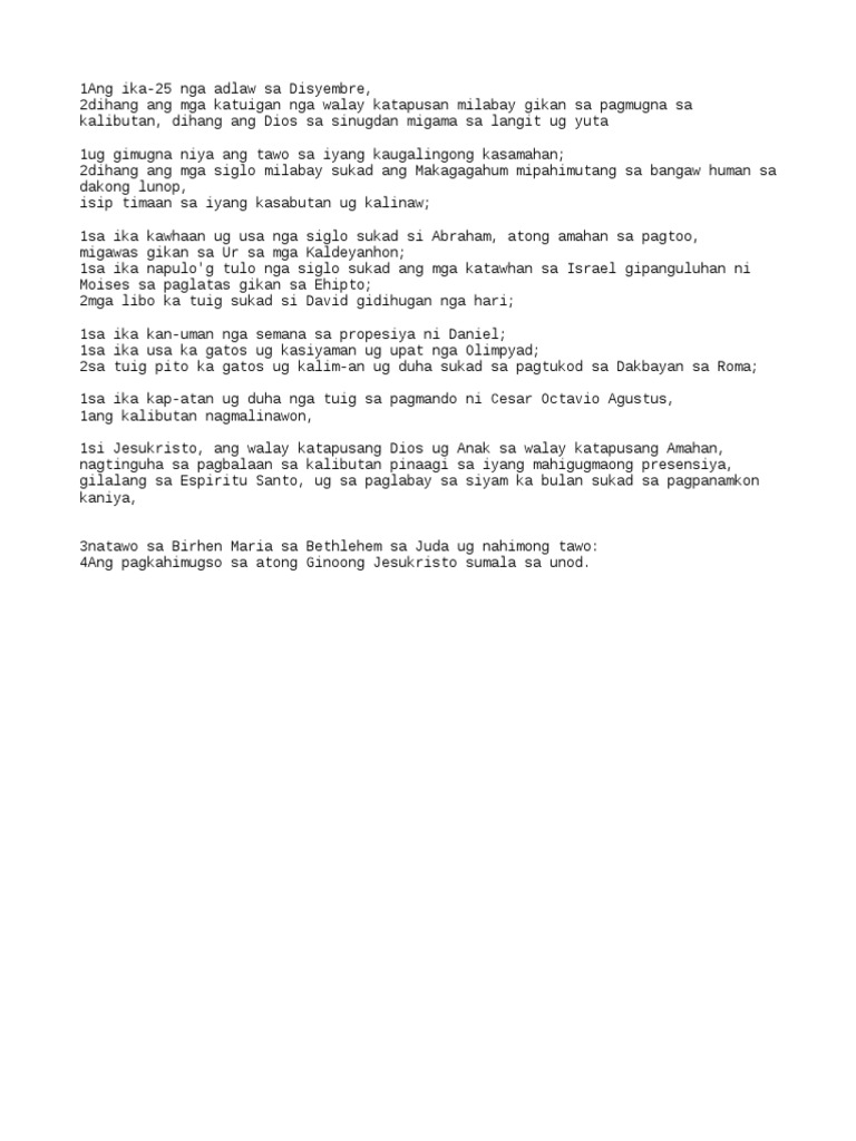 The Proclamation of The Birth of Christ | PDF