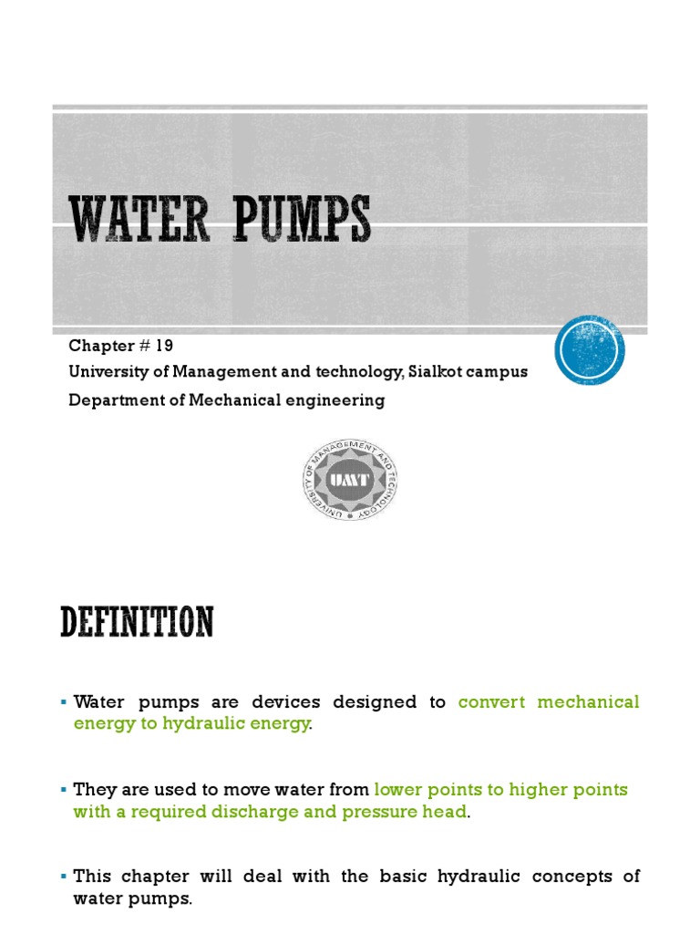 Topic - 3A (Hydraulic Pumps) | PDF | Pump | Turbomachinery