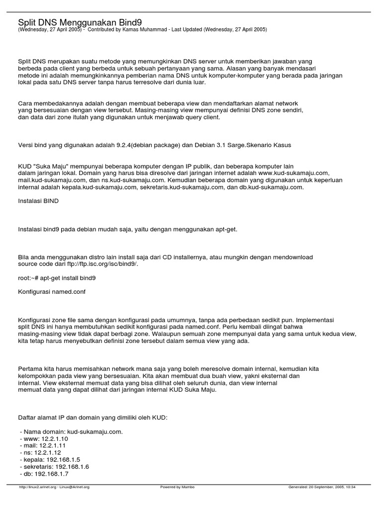 DNS Bind | PDF