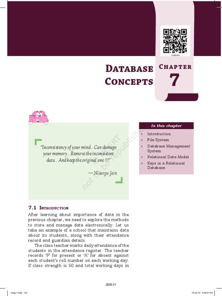 Database Concepts: " " - Nisarga Jain | Download Free PDF | Relational Model | Databases