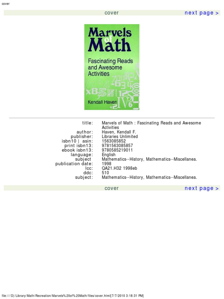 Marvels of Math | PDF | Numbers | Square Root