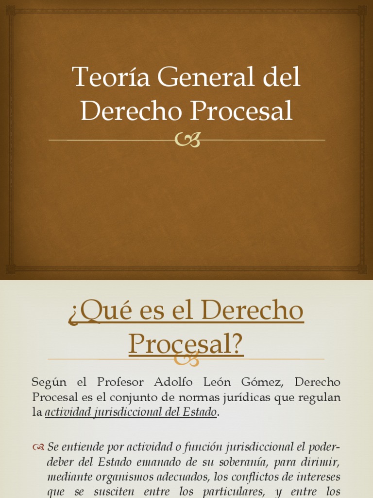 Teoria General Del Derecho Procesal PRIMER PARCIAL | PDF | Ley procesal | Jurisdicción