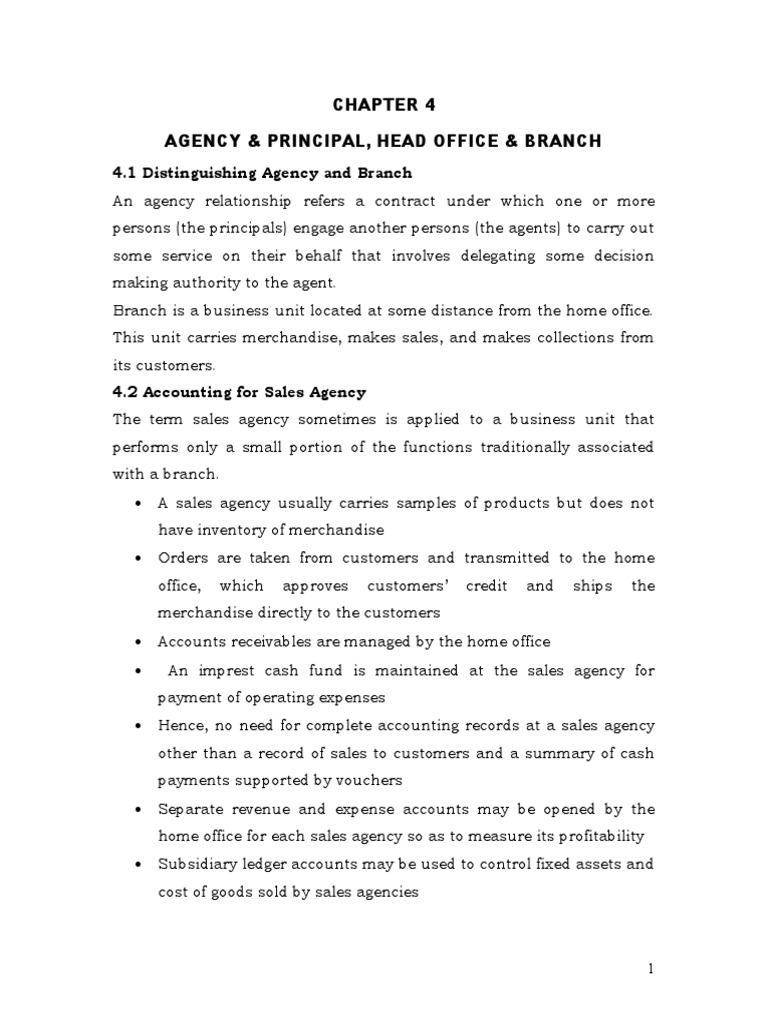 Chapter 4 Branch Accounting@edited | PDF | Retained Earnings | Debits ...