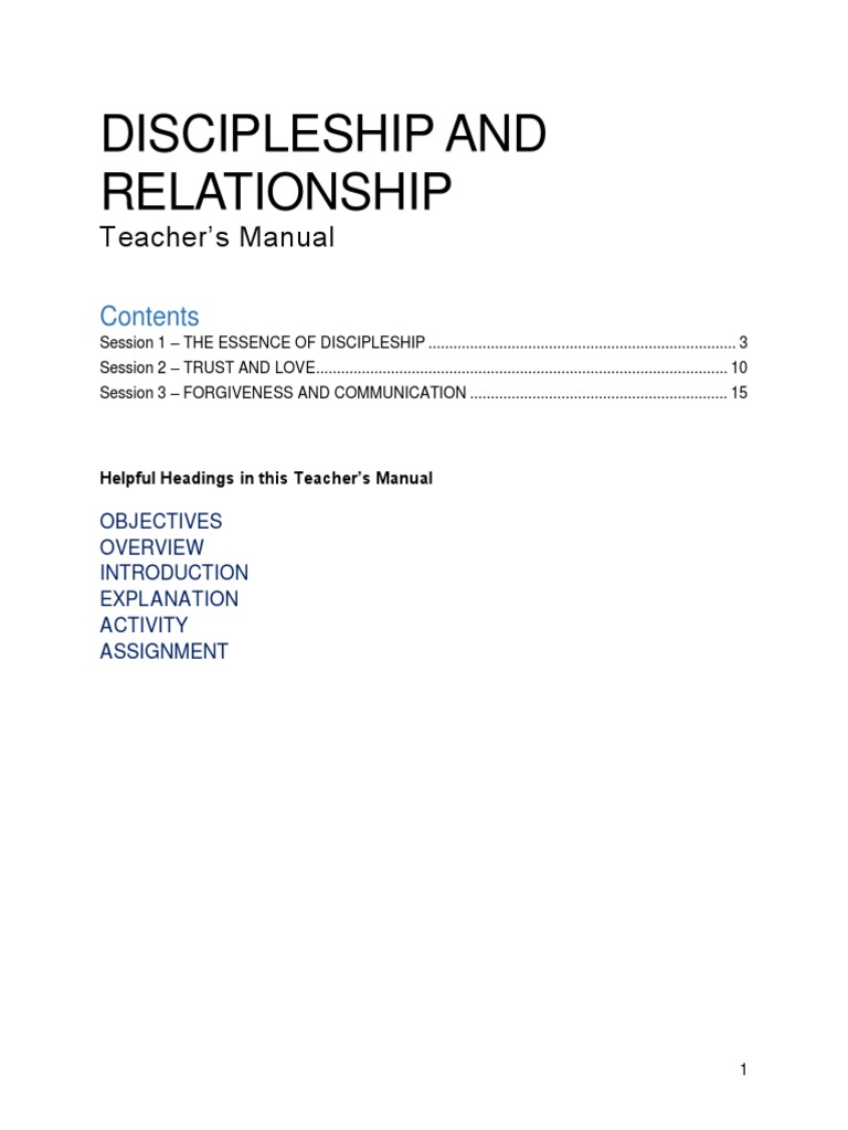Discipleship & Relationship Guide | PDF | Baptism | Disciple (Christianity)