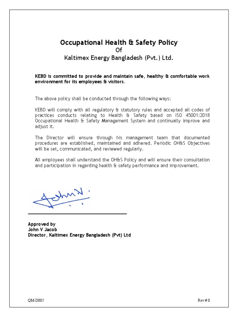 KEBD Health & Safety Commitment | PDF