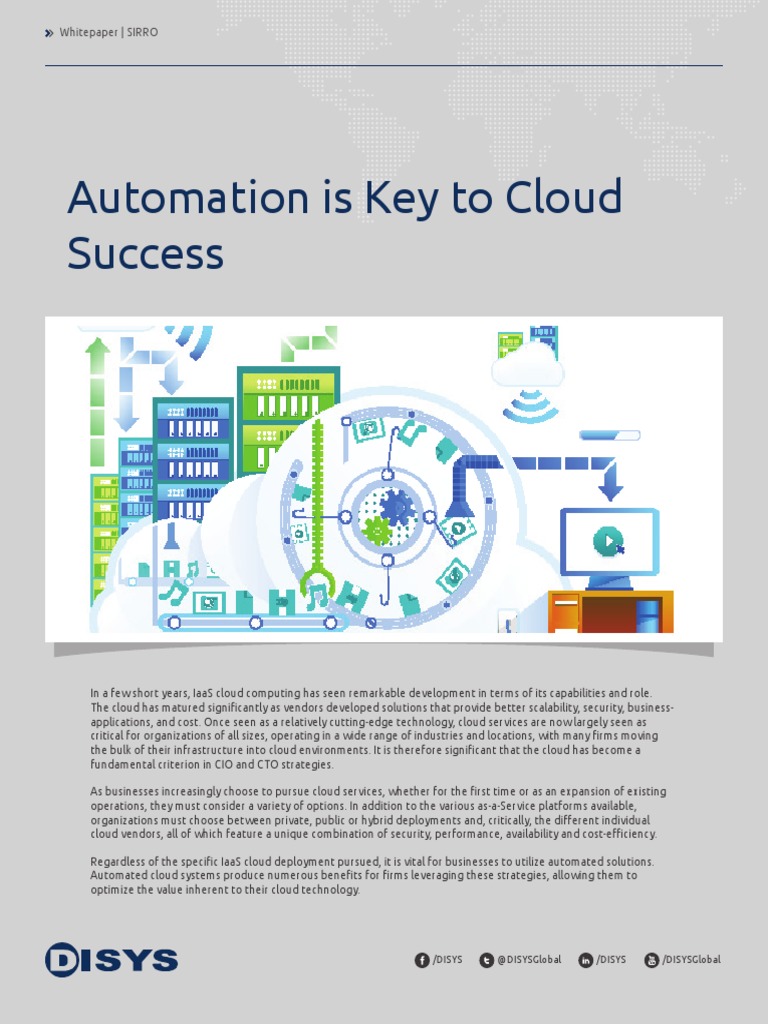 Automation Is Key To Cloud Success: Whitepaper - Sirro | PDF | Cloud ...