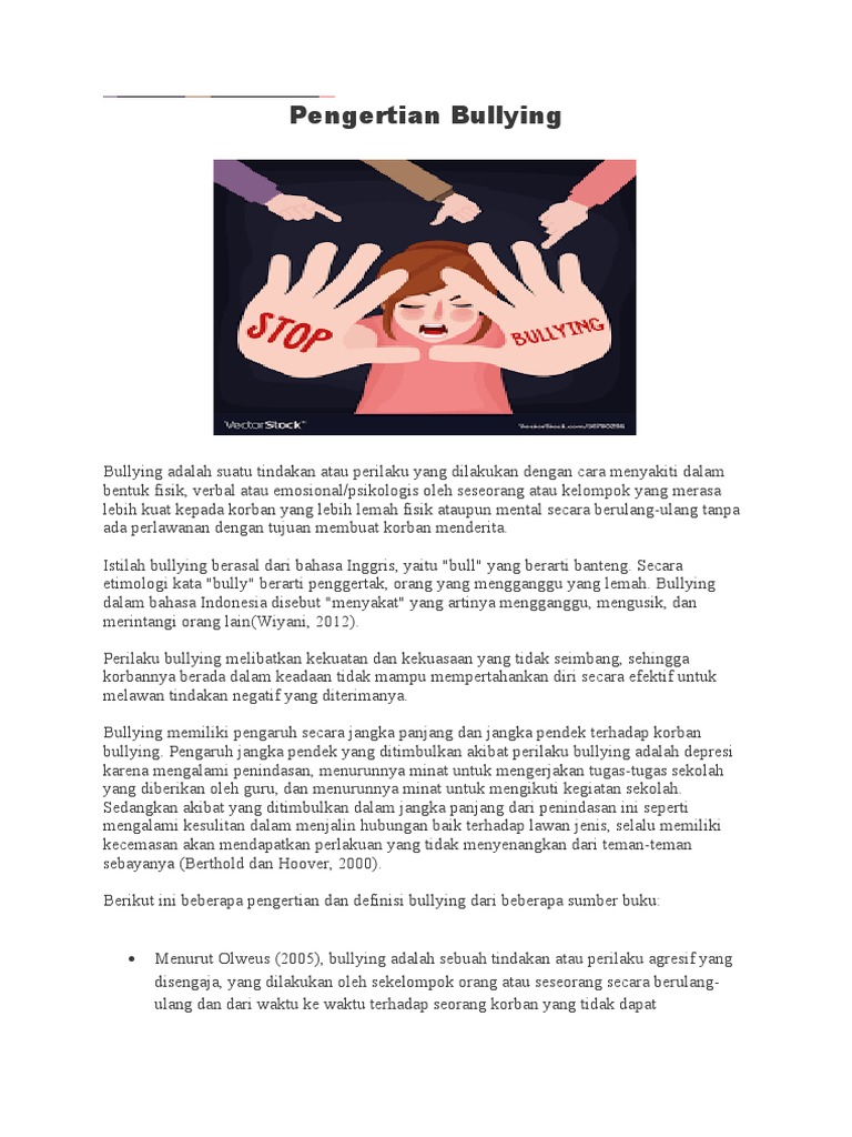 Pengertian Bullying | PDF