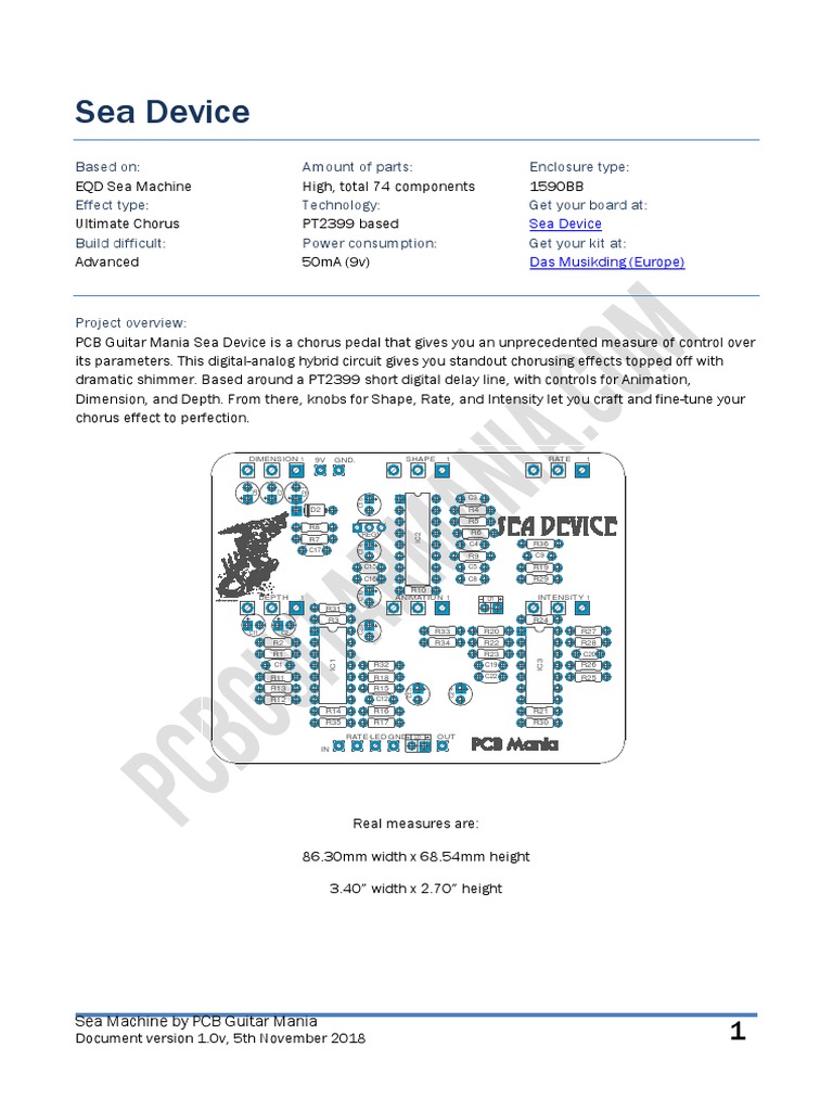 Sea Device Building Docs | PDF | Transistor | Capacitor