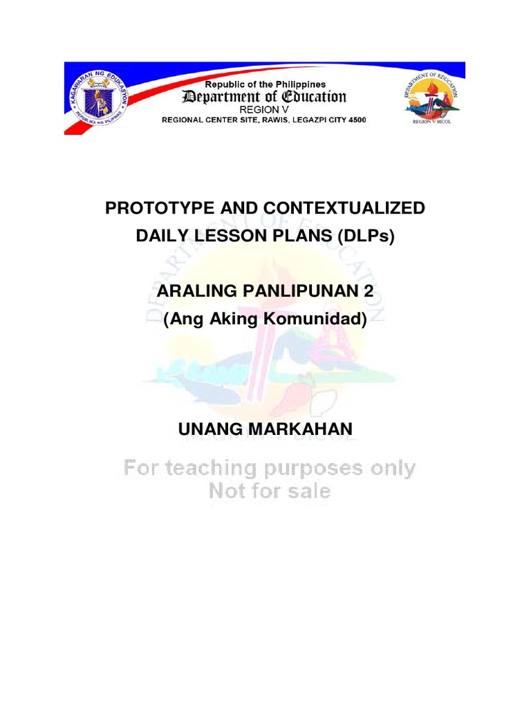 Prototype and Contextualized Daily Lesson Plans (DLPS) | PDF