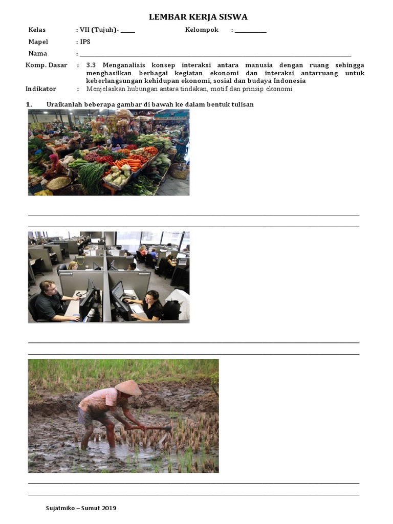 Lks 19 Ips 7 Kegiatan Ekonomi 1 | PDF