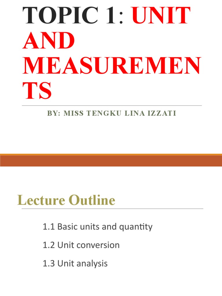 Chapter 1 Unit and Measurement | PDF | Kilogram | International System ...