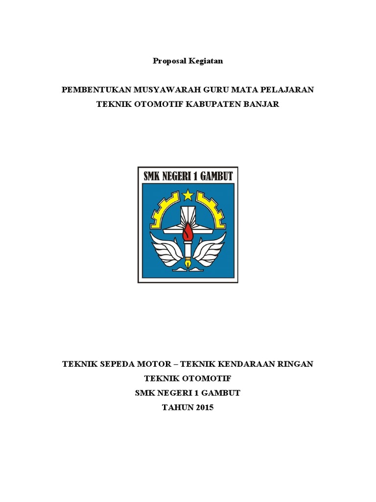 Proposal Kegiatan Pembentukan MGMP | PDF