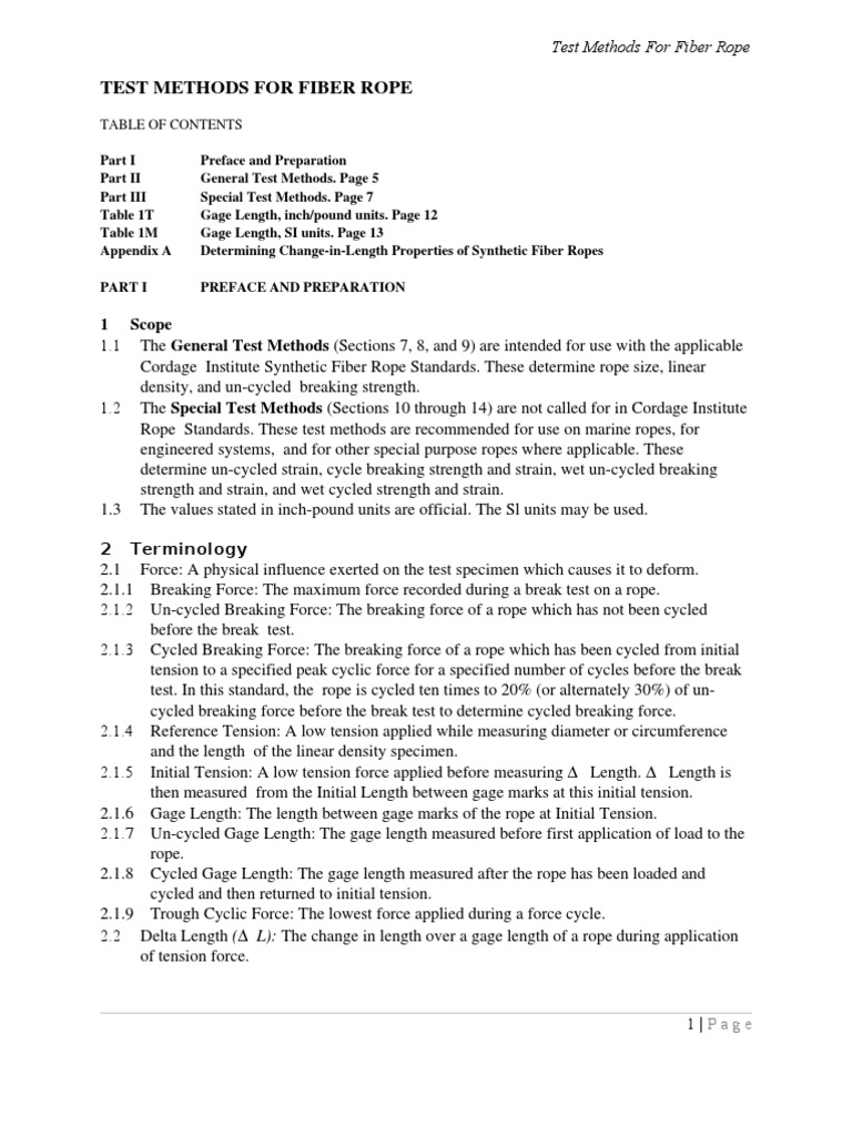 International Standard Test Method For Ropes | PDF | Rope | Weighing Scale