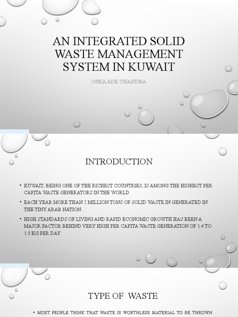 An Integrated Solid Waste Management System in Kuwait | PDF | Recycling ...