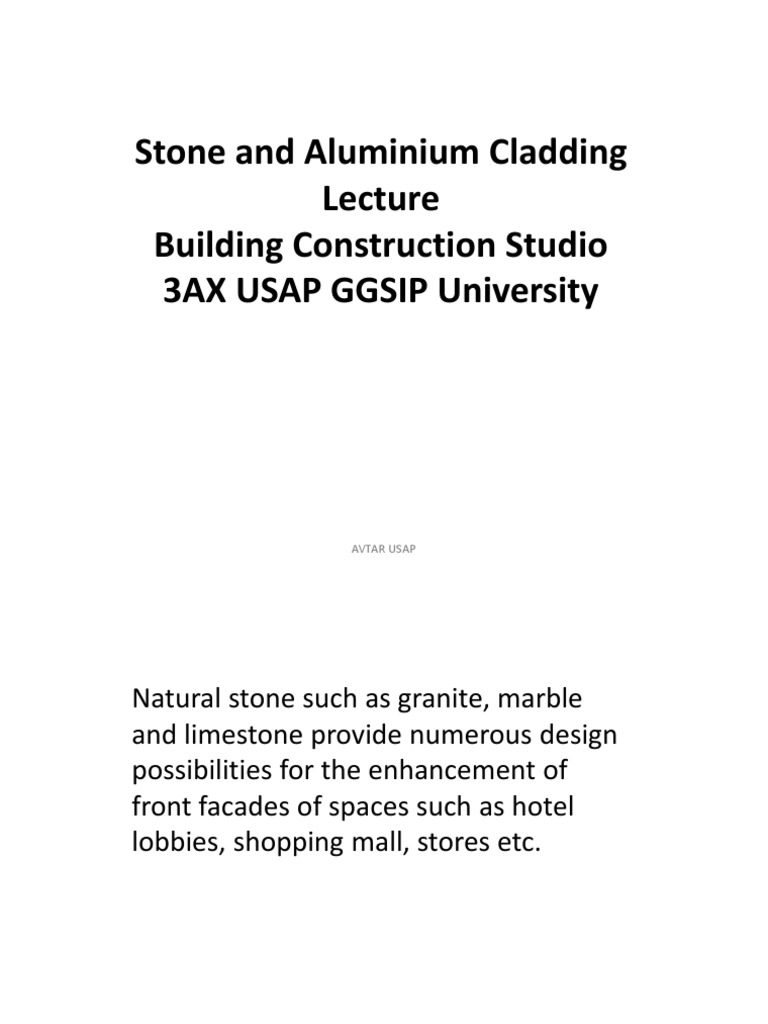 Stone Cladding | PDF | Paint | Industrial Processes
