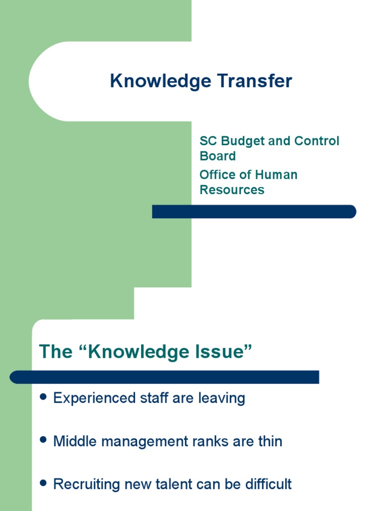 Knowledge Transfer Strategy | PDF | Mentorship | Knowledge