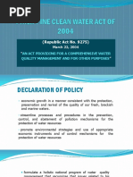 Ra 9275 | PDF | Sewage Treatment | Water Pollution