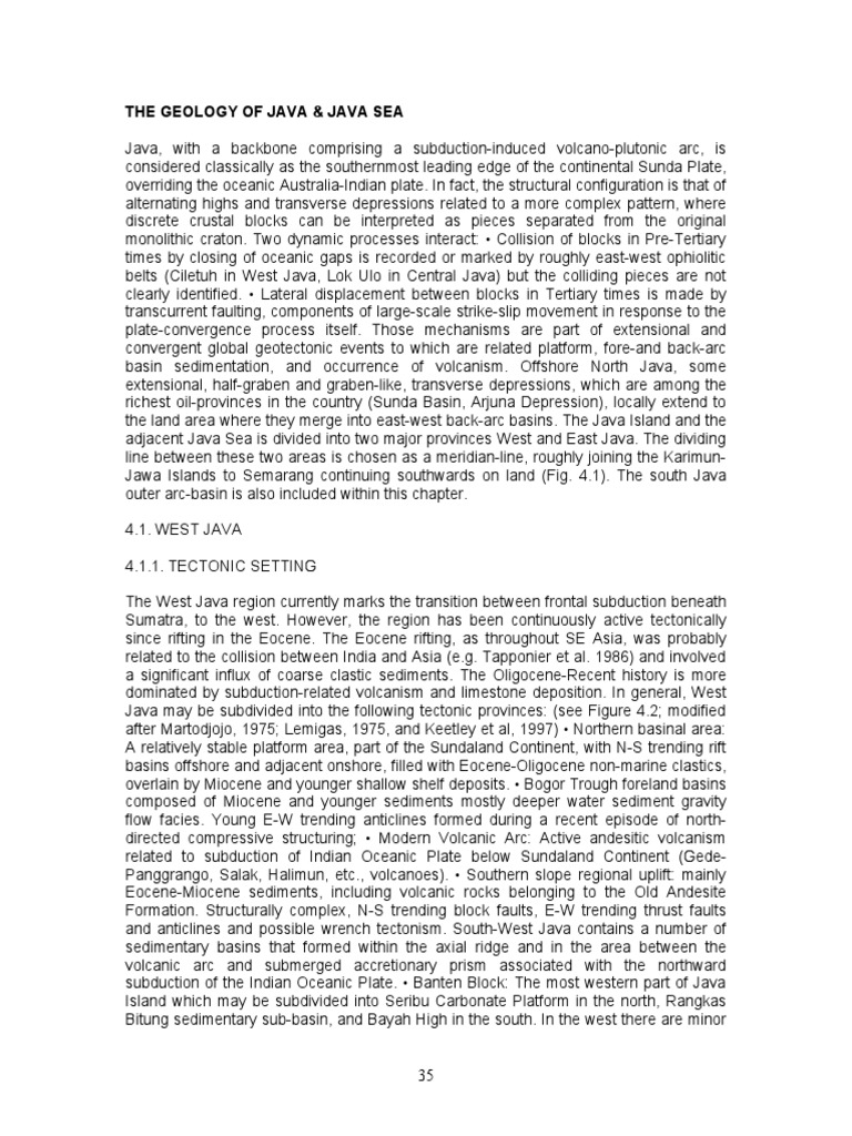 The Geology of Java | PDF | Sedimentary Rock | Sedimentary Basin