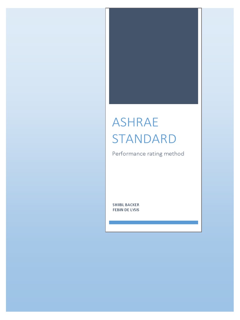 Ashrae Standard: Performance Rating Method | PDF | Building Technology ...