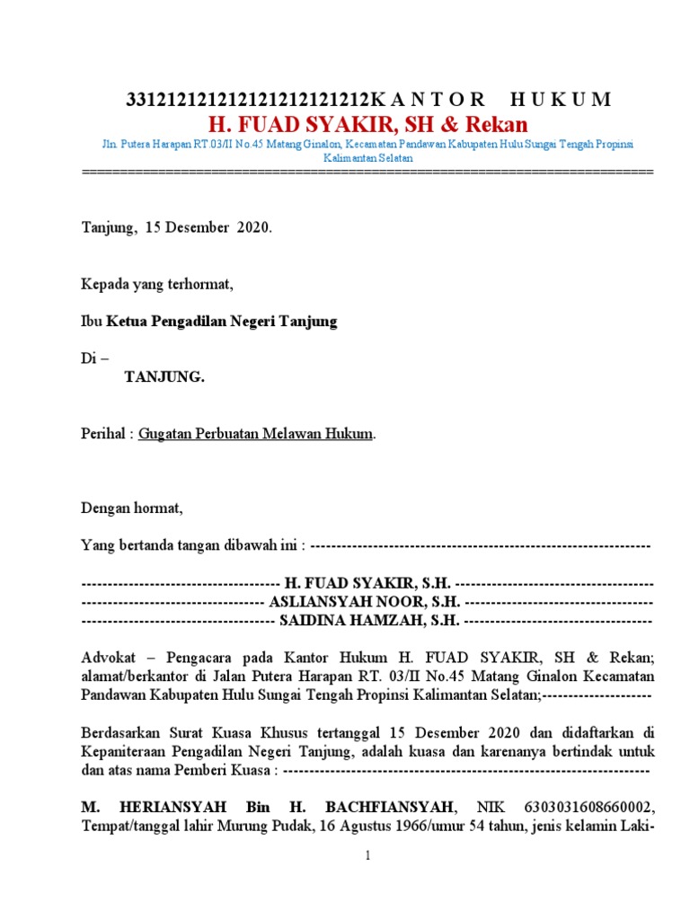 Contoh Petitum | PDF