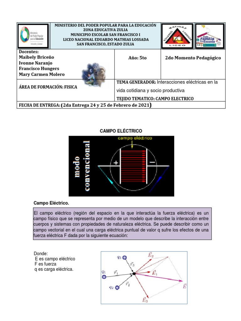 FISICA | PDF | Campo eléctrico | Fuerza