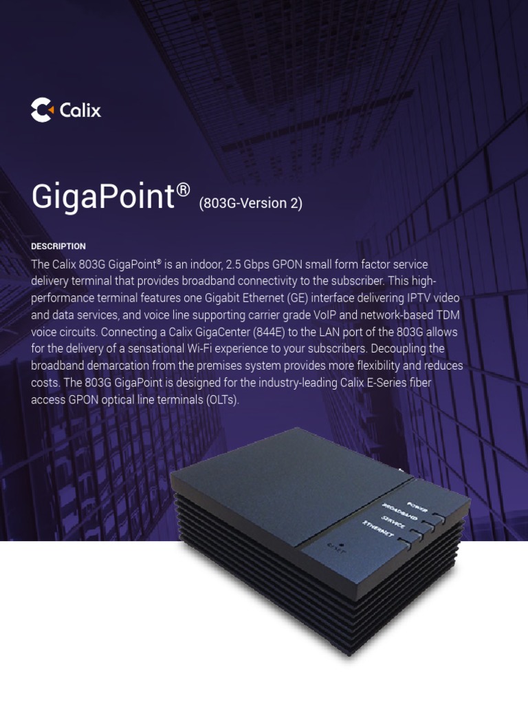 803Gv2 GigaPoint Product Datasheet | PDF | Computer Science | Computer ...