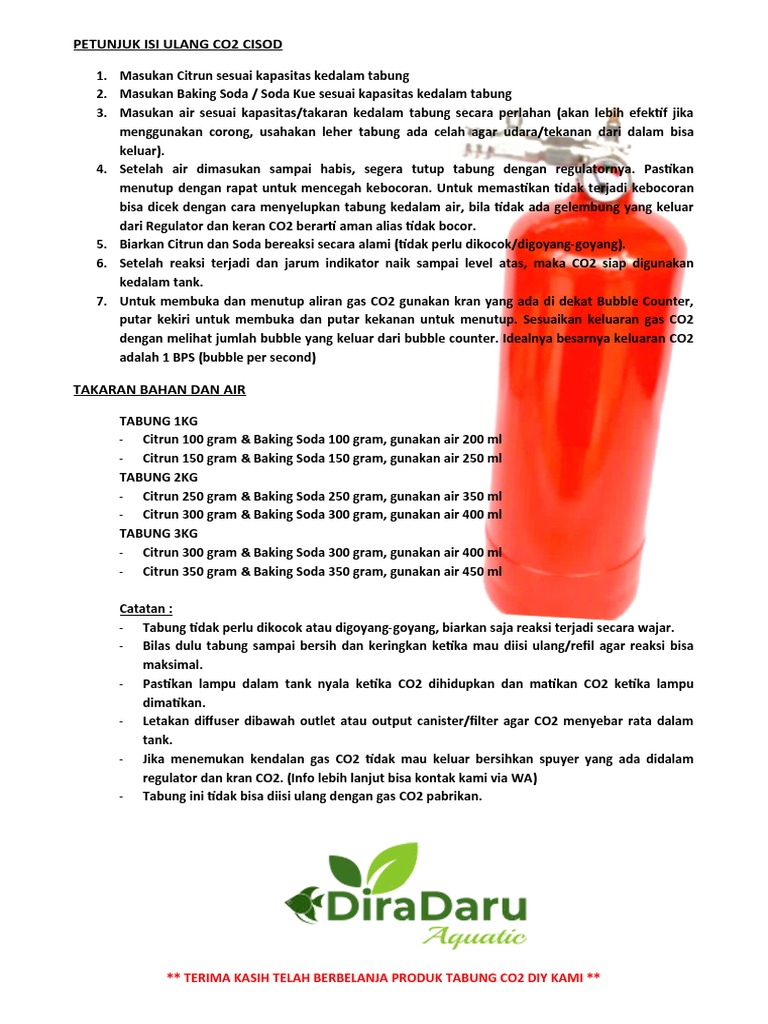Petunjuk Isi Ulang Tabung DIY | PDF