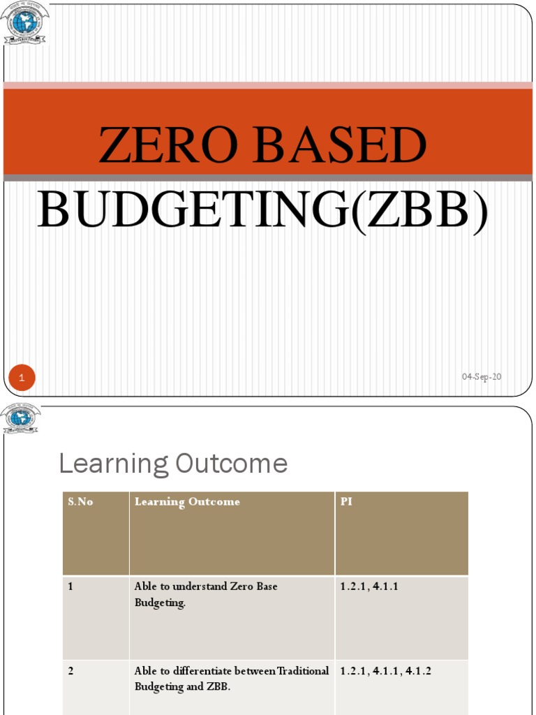 Zero Based Budgeting (ZBB) | PDF | Budgets And Budgeting | Economies