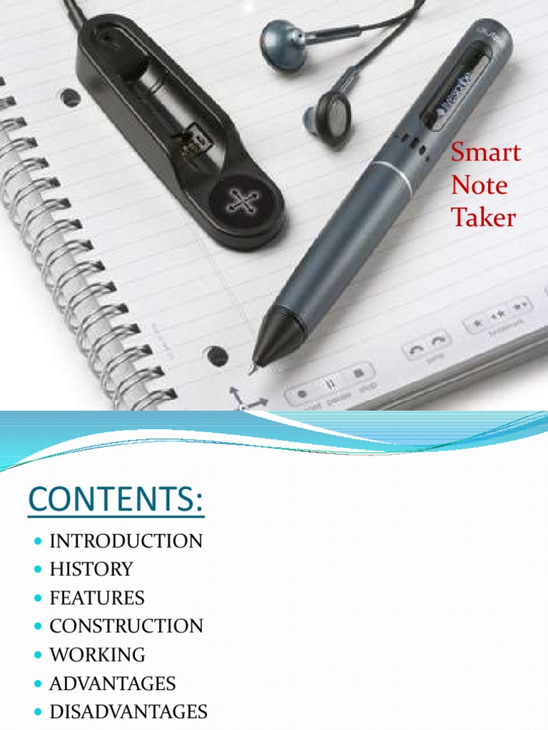 Smart Note Taker | PDF | Personal Computers | Office Equipment
