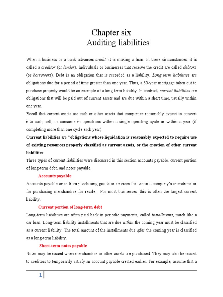 CH 6 Audit II | PDF | Financial Audit | Audit