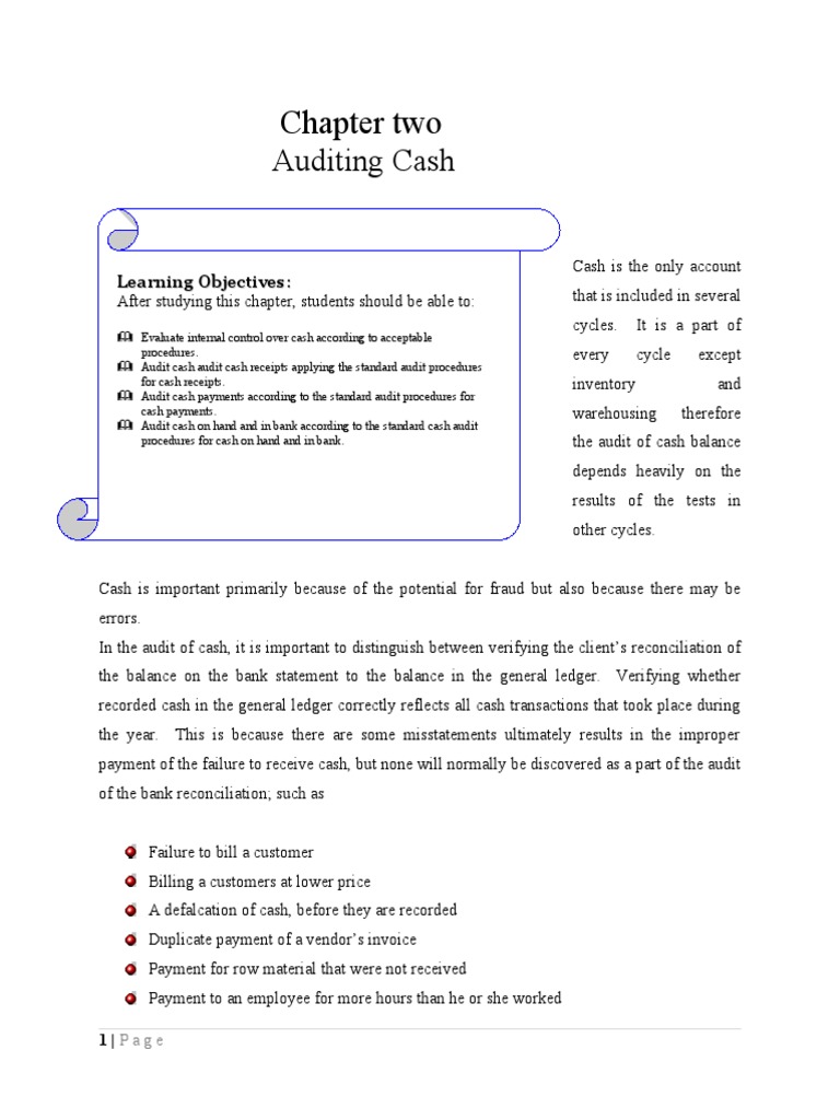 Auditing Cash Balances | PDF | Cheque | Audit
