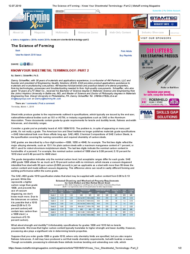 8the Science of Forming - Know Your Sheetmetal Terminology - Part 2 ...