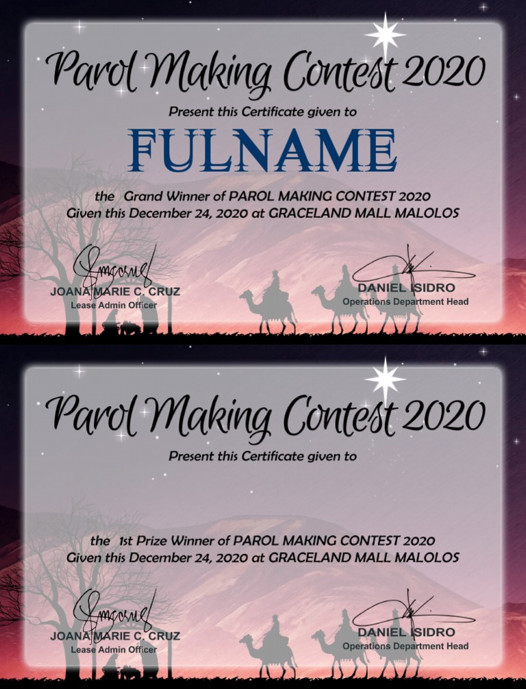 Parol Making Contest | PDF