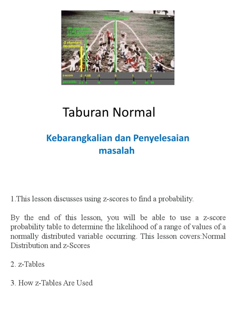 Panduan Taburan Normal dan Skor Z | PDF | Standard Score | Normal Distribution