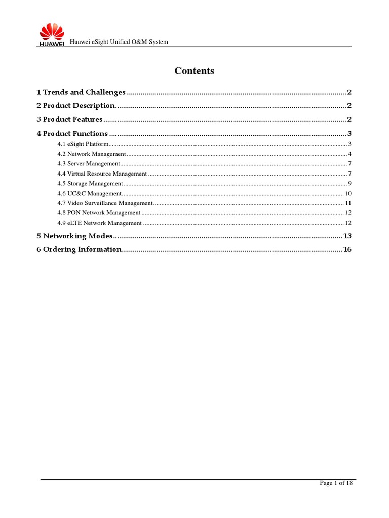 Huawei eSight Unified O&M System: A Comprehensive Solution for Managing ...