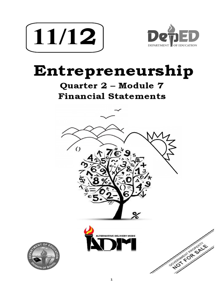 Entrepreneurship-1112 Q2 SLM WK7 | PDF | Balance Sheet | Cash Flow ...
