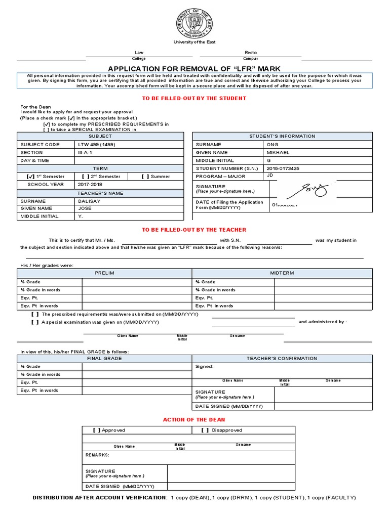 Online Application For Removal of LFR Marks | PDF | Business
