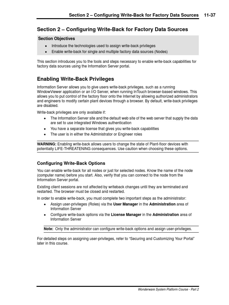 Section 2 - Configuring Write-Back For Factory Data Sources | PDF | Cache (Computing) | Databases