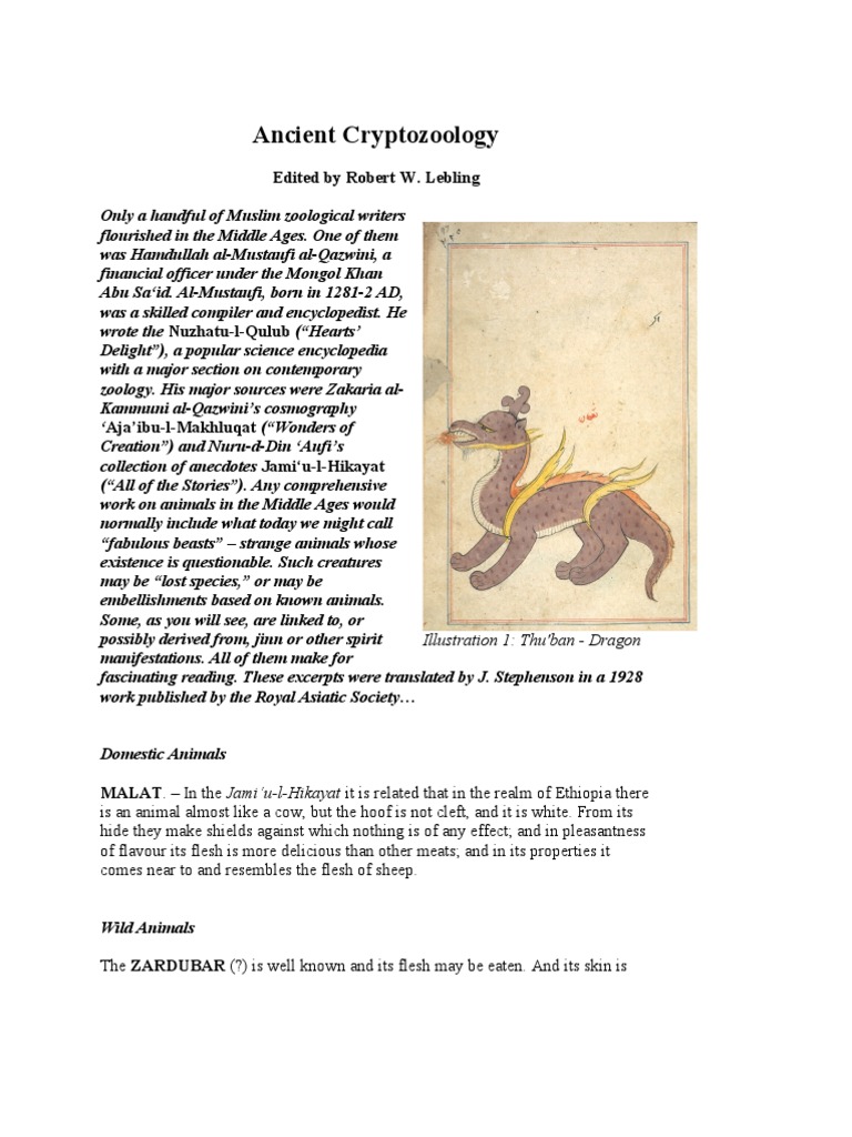 Ancient Cryptozoology: Edited by Robert W. Lebling | PDF | Nature