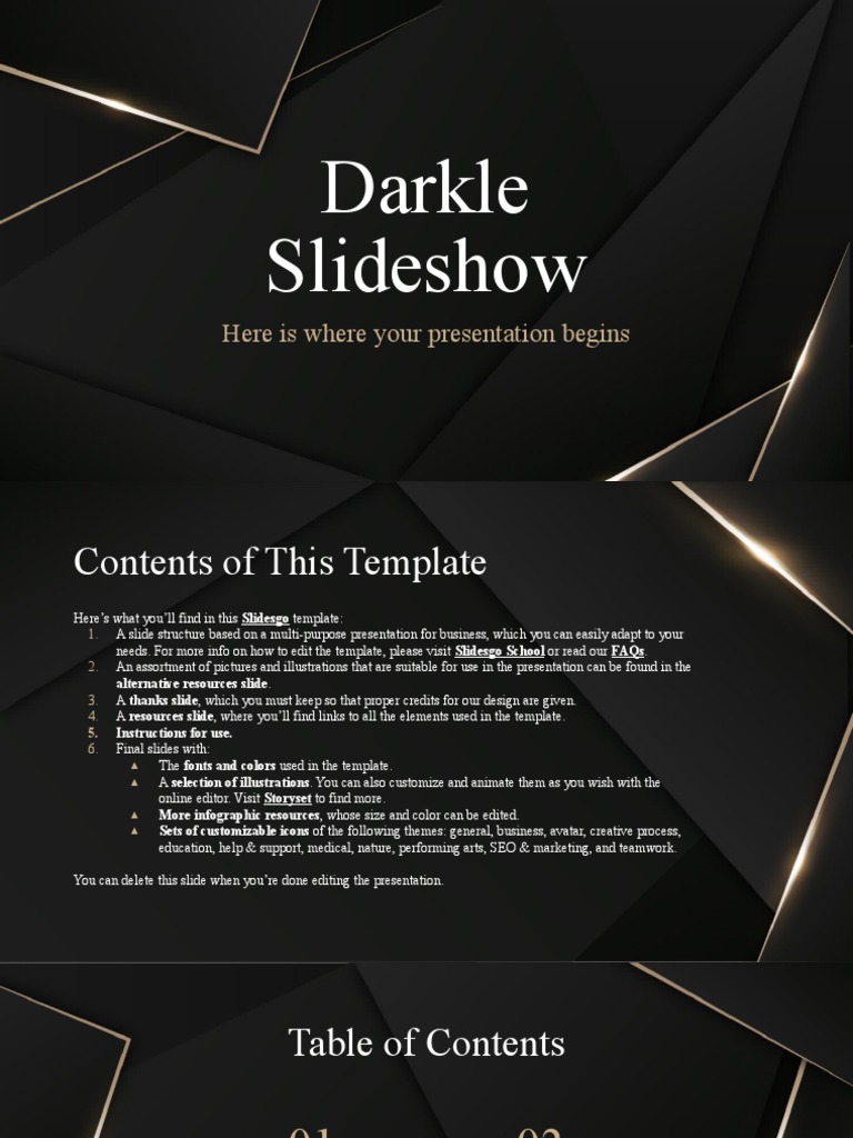 Darkle Slideshow: Here Is Where Your Presentation Begins | PDF ...