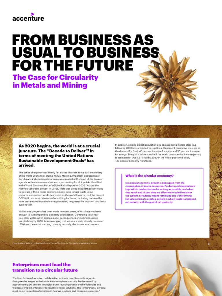 Accenture Circularity in Metals Mining | PDF | Sustainability | World ...