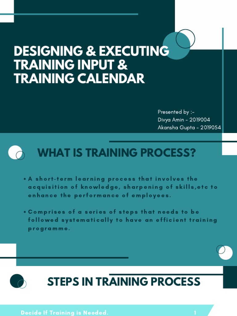 Training Input & Training Calendar | PDF | Human Nature | Business
