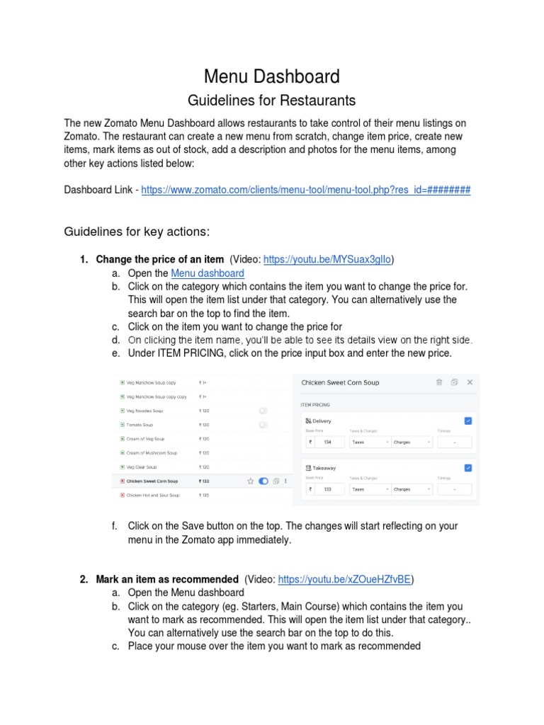 How To Update Your Menu | PDF | Menu | Tag (Metadata)