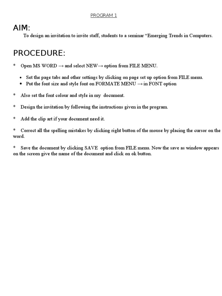 Aim: Procedure:: Program 1 | PDF | Hyperlink | Microsoft Access