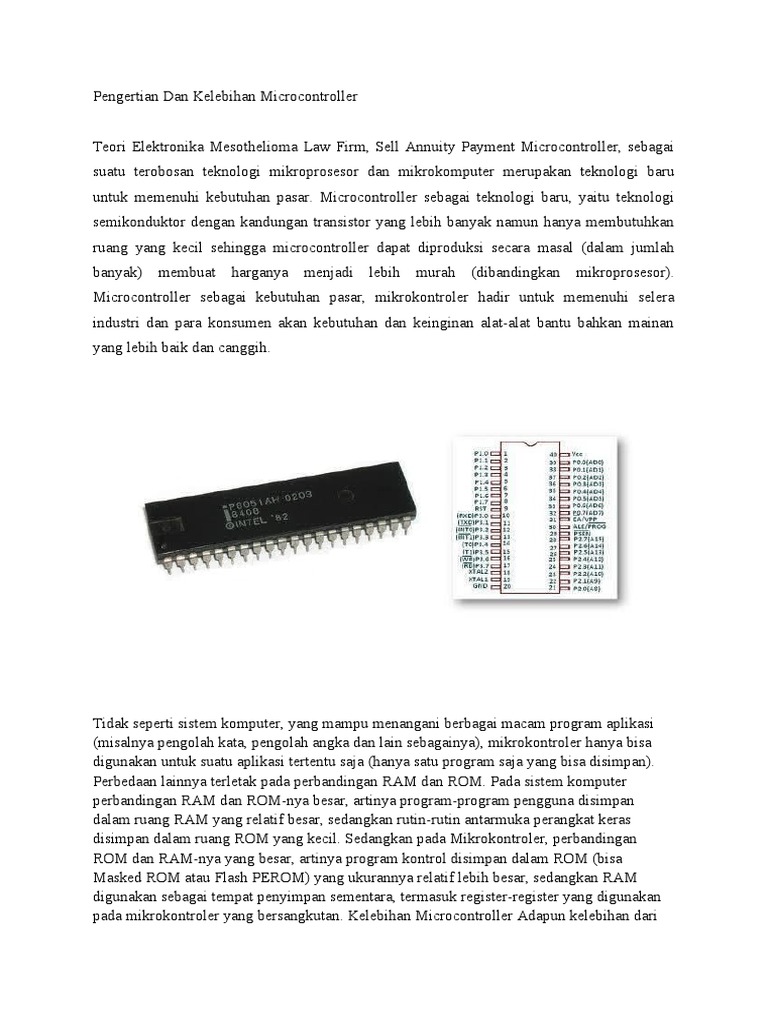 Pengertian Dan Kelebihan Microcontroller | PDF