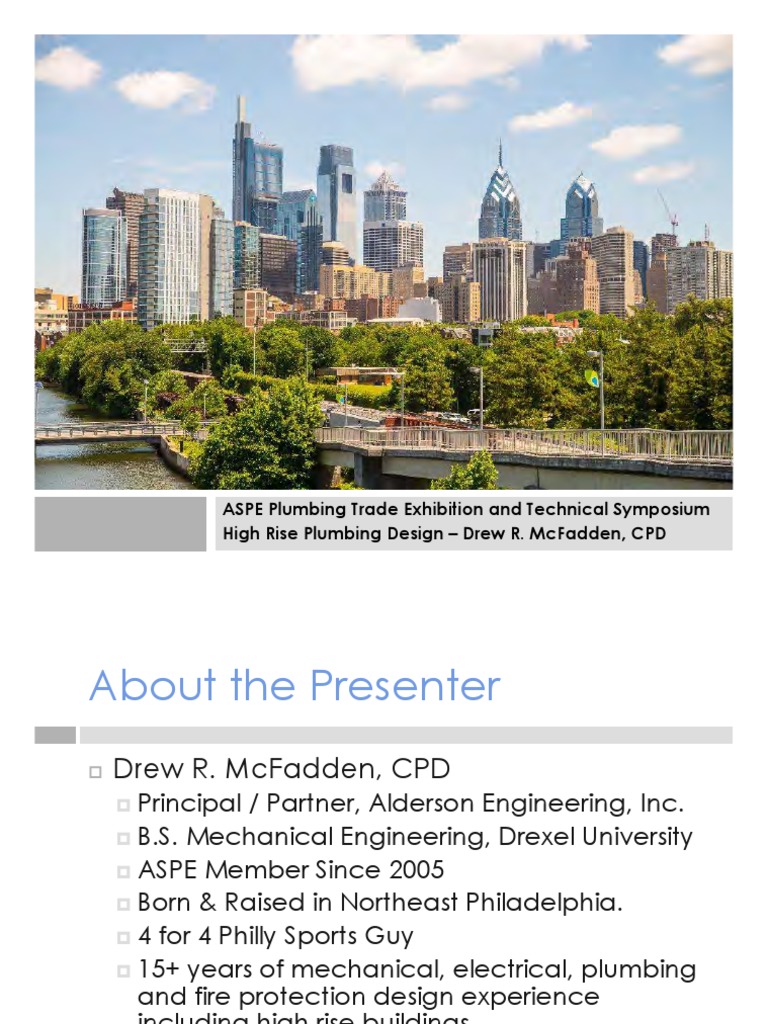 As Pe High Rise Plumbing Design | PDF | Water Heating | Fire Sprinkler ...