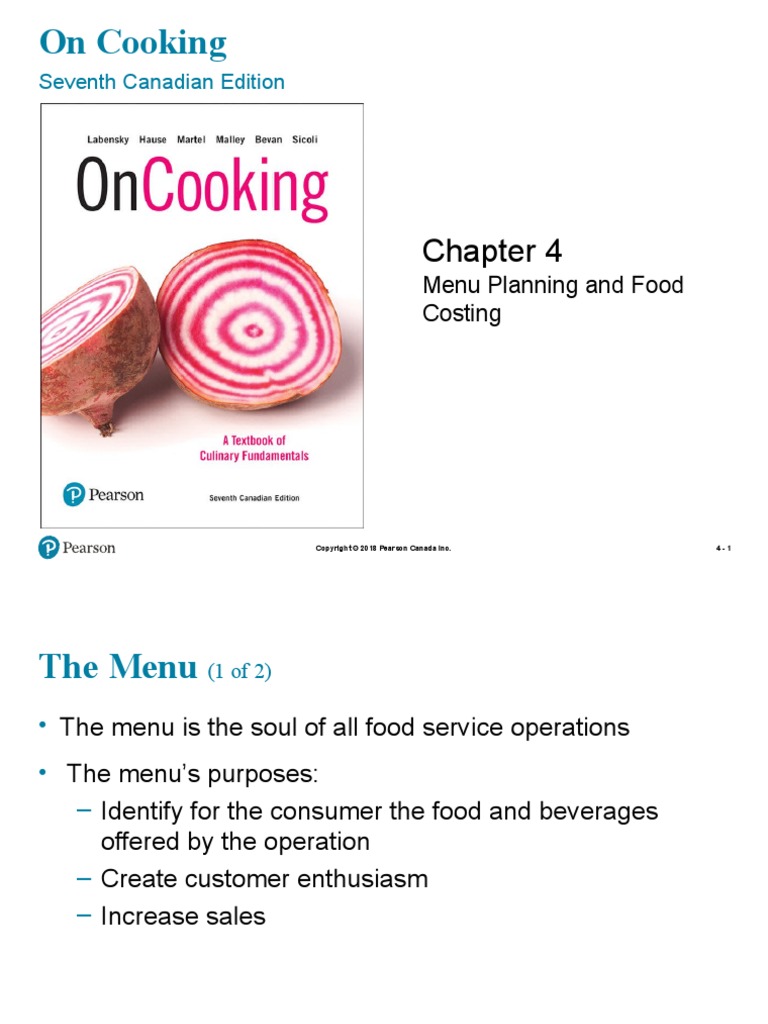 Menu Planning and Food Costing | PDF | Menu | Litre