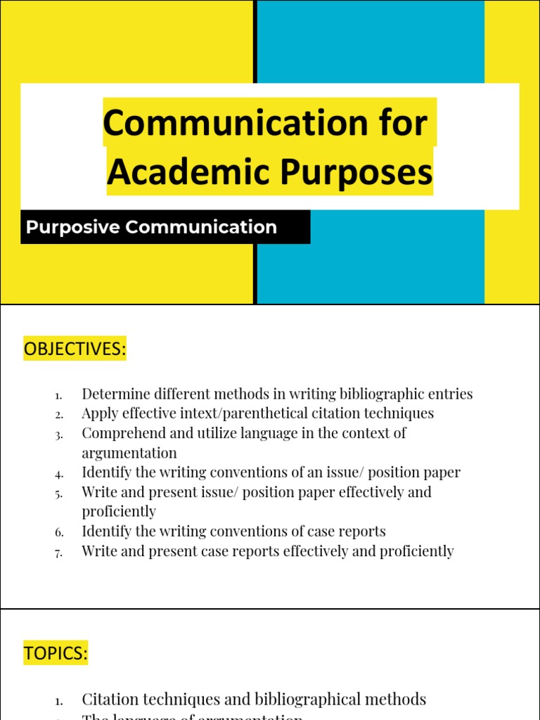 GE 5 LESSON 3 Communication For Academic Purposes | PDF | Citation ...