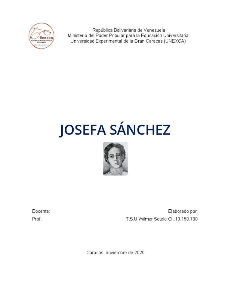 Josefa Joaquina Sanchez | PDF | Venezuela